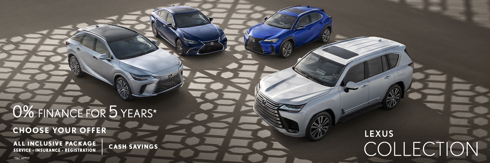 Offers on New Lexus Cars - 0% Finance Deals | Lexus UAE
